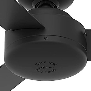 Hunter Fan Company 50810 Presto Ceiling Fan, 52, Matte Black