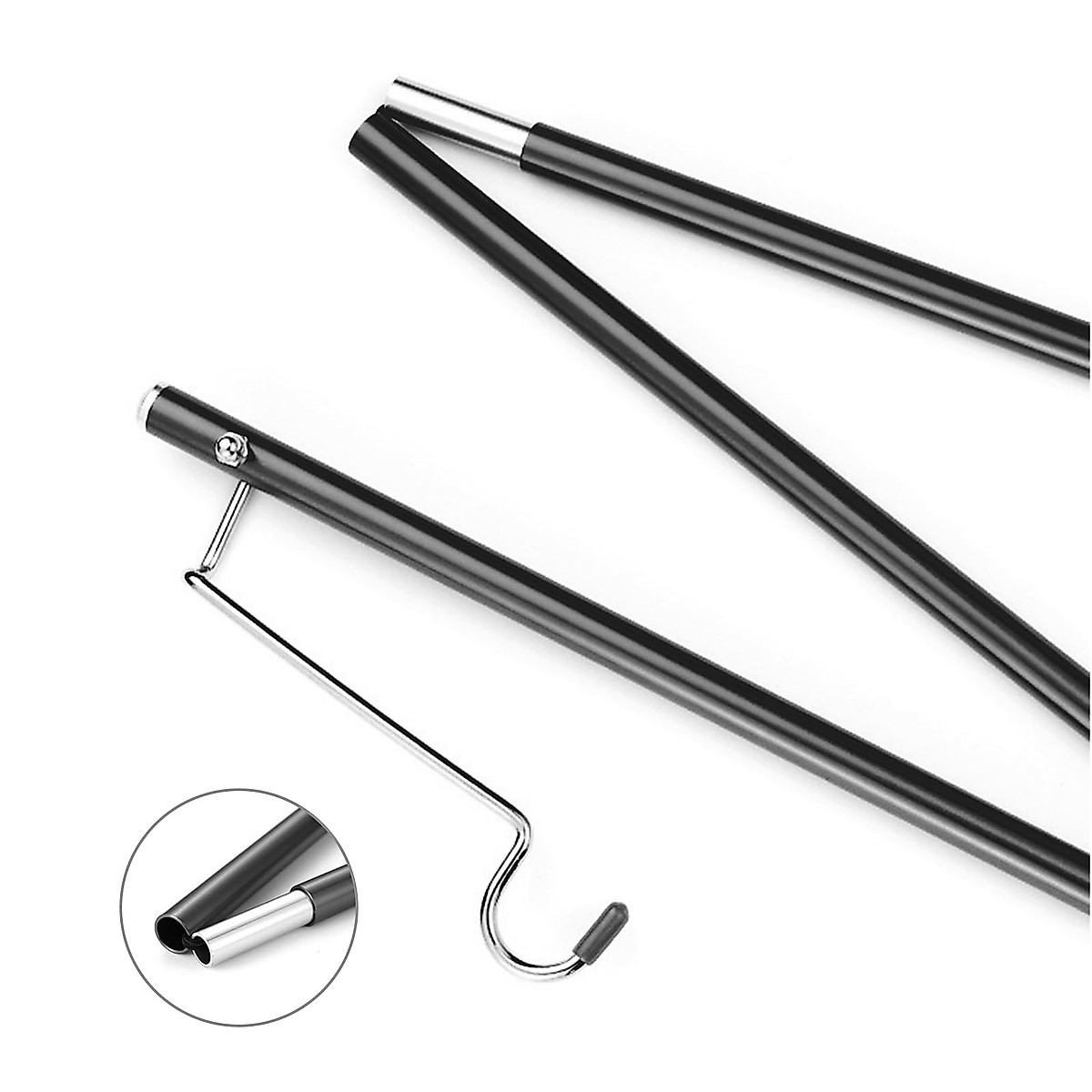 Fynbos Lantern Stand, Adjustable Folding Camping Light Pole, Easy and Quick Installation, Fire Pit Table Accessories, Outdoor Lamp Post Hanging Light Holder Stick for, Hiking, Garden BBQ