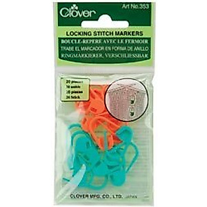 Clover Needlecrafts Locking Stitch Marker 20 Pack 353 (3-Pack)
