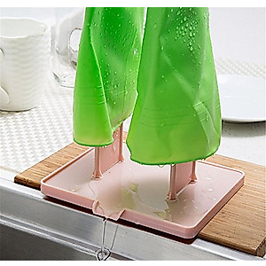2 Pieces Kitchen Rubber Gloves Racks Drain Towel Storage Holders Home Cleaning Tool Drying Rack Sink Accessories