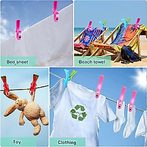 8 Pcs Beach Towel Clips,Strong Beach Chair Clips for Towels,Flamingo Parrot Chair Clips,Swimming Pool Towel Clips,Lounge Chair Clamps for Cruise Holiday Patio Pool Lounge Vacation