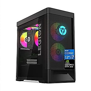 Lenovo Legion Tower 5i Gaming Desktop, NVIDIA GeForce RTX 3070 Graphics, Intel Core i7-12700 Processor, 32GB DDR5 RAM, 1TB SSD, 1TB HDD, Wi-Fi 6, Bluetooth, Windows 11 Pro