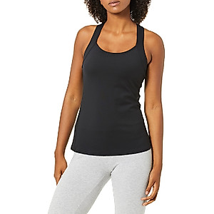 TYR Women's Standard Solid Lola Top for Swimming, Yoga, Fitness, and Workout, Black, Large