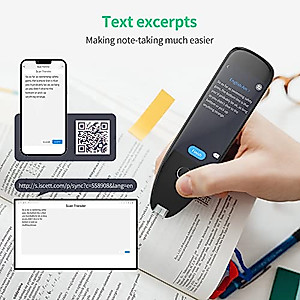 SVANTTO Pen Scanner, Text to Speech Device for Dyslexia, OCR Digital Highlighter Pen Reader, Exam Reading Pen for Students, Wireless Poliglu Language Translator Device