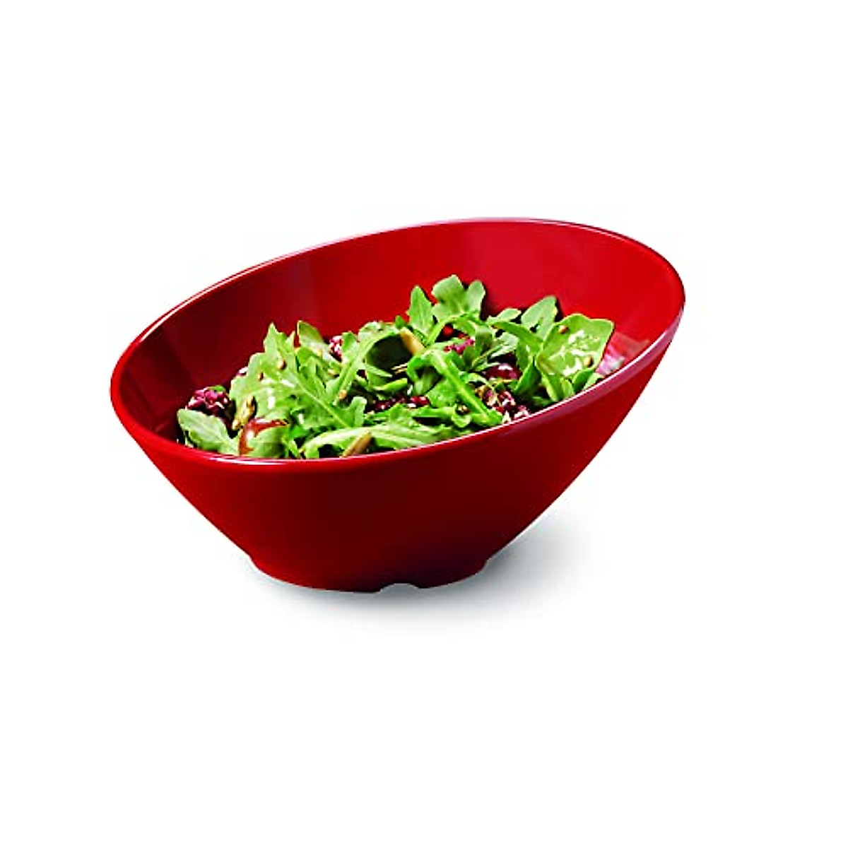 G.E.T. B-788-RSP Angled Cascading Serving Bowl for Salads, Rice and Dessert, 16 Ounce / 8", Red