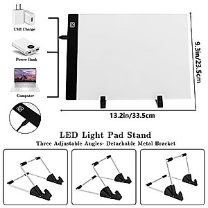 Ratukall 183PCS A4 Diamond Painting Light Pad Kit, Light Board for Diamond Painting Accessories, Tracing Light Box with 5D Painting Tools Set for Full Drill & Partial Drill 5D Diamond Art