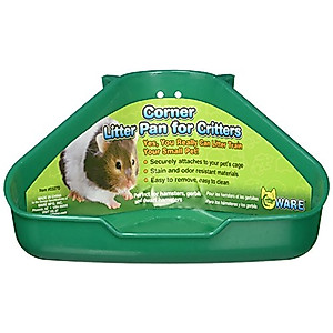 Ware Manufacturing Corner Litter Pan for Critters, Assorted Colors, 6.5" X 4.5" X 3"