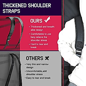 Ruibo 61 Key Keyboard Gig Bag Case,Portable Durable Keyboard Piano Waterproof 600D Oxford Cloth with 10mm Cotton Padded Case Gig Bag 40"x16"x6" / Black+Red