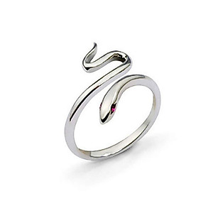Silver Snake Shape Opening Finger Ring Adjustable Women Jewelry Party Gift New Released