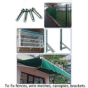 M8 x 60 mm External Hex Expansion Bolts Screws Sleeve Anchors, Stainless Steel, 10Pcs