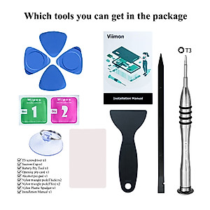 Viimon Pixel 4 Battery Replacement Kits (New Upgraded) Compatible with Google Pixel 4 All Models with Adhesive, Installation Manual and Repair Tool Kits