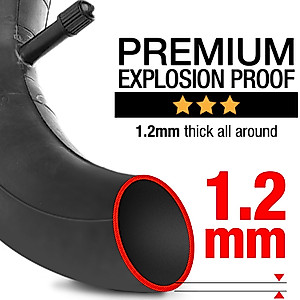 12.5'' x 1.75/2.25 Premium Explosion Proof Front Inner Tire Tube for All BOB Revolution Strollers, Stroller Strides & CE & AW - Perfect BOB Stroller TireTube Replacement [2 Pack] Steerling Tire Co.