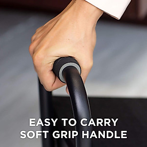 Mount-It! Height Adjustable Foot Rest for Standing and Sitting, Freestanding Under The Desk Footrest with Handle and Six Height Settings, Anti-Slip Padded Surface,Black