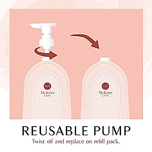 MyKirei By Kao Shampoo Refill with Japanese Tsubaki & Rice Water for Hair, 10.1 Fl Oz