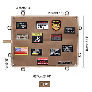 NBEADS Patchs Display Board, Tactical Badge Emblem Display Badge Patch Holder Military Holder Organizer with Iron Clasp for Button Badge Collections Display
