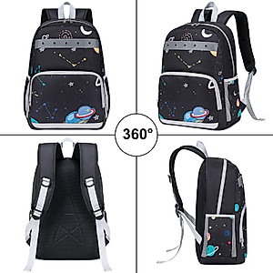 LOIDOU Kids Backpack Boys Elementary Kindergarten Preschool School Bag Bookbag 16 InchSpace Backpacks for Kids 4+