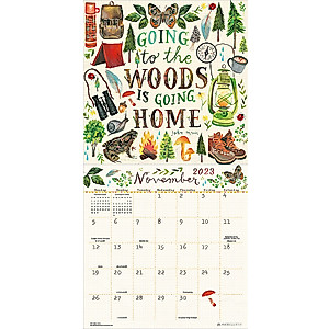 Katie Daisy 2023 Wall Calendar: Meet Me in the Meadow | 12" x 24" Open | Amber Lotus Publishing