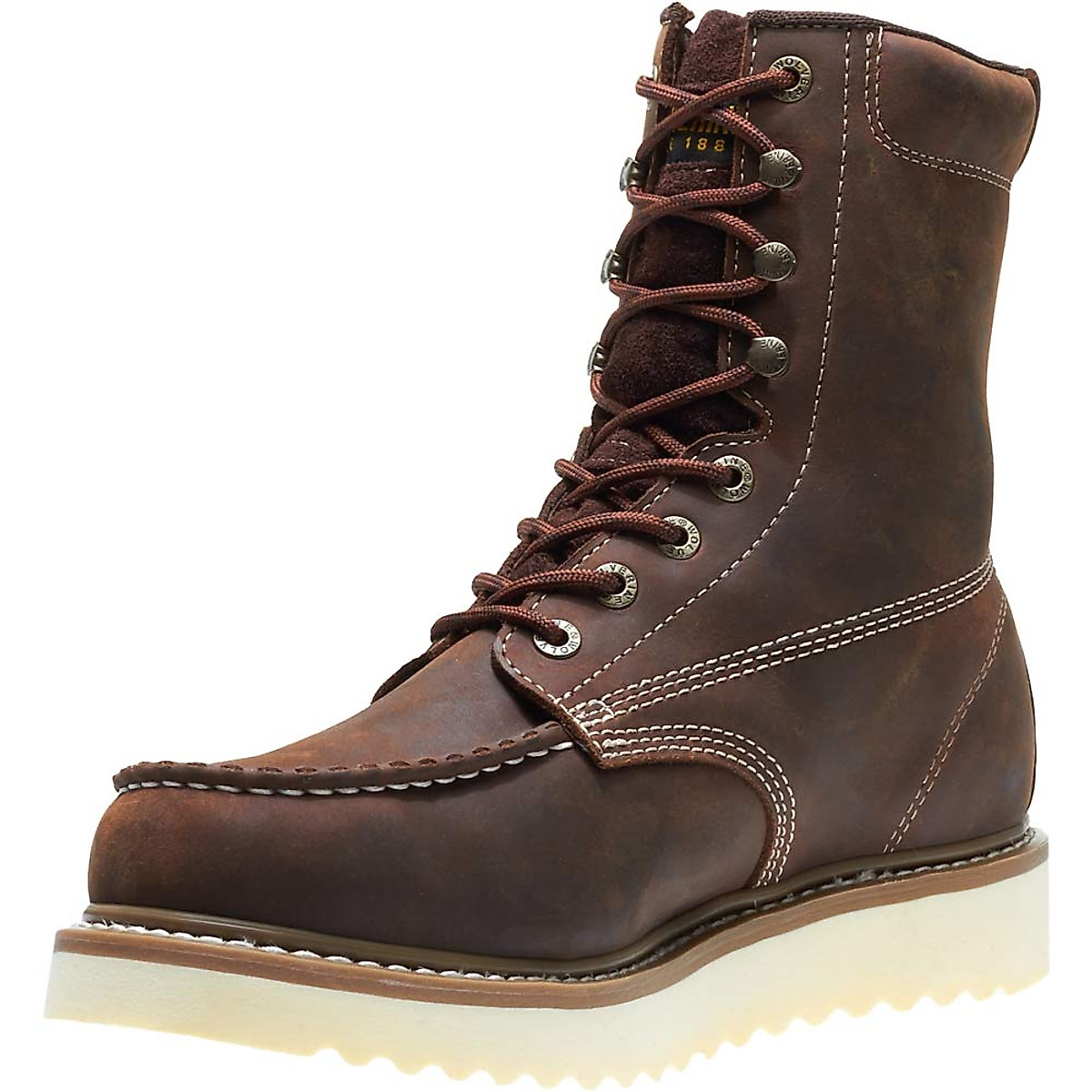 Wolverine Men's Loader 8" Soft Toe Wedge Work Boot, Brown, 10 M US