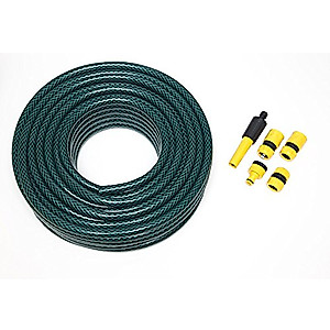 ONESTOPDIY 20M Outdoor Heavy Duty Hose Garden HOSEPIPE BRADED + Fittings