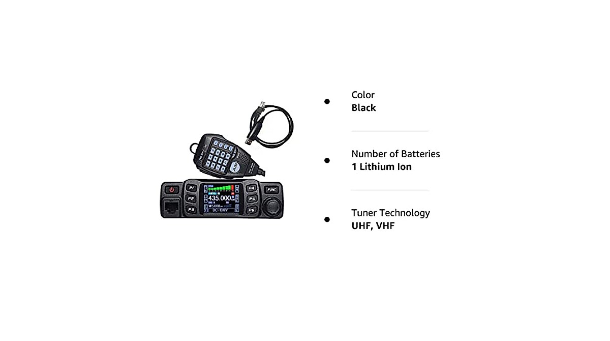 Anytone AT-778UV Dual Band 25W Mobile Radio - VHF/UHF Car Transceiver