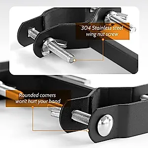 Vinazone Patio Umbrella Holder, Heavy Duty Deck Umbrella Mount, Umbrella Holder for Deck Railing, Deck Mount Umbrella Holder, Umbrella Deck Mount, Umbrella Clamp for Fence, Railing, Deck- 4Pack -Black