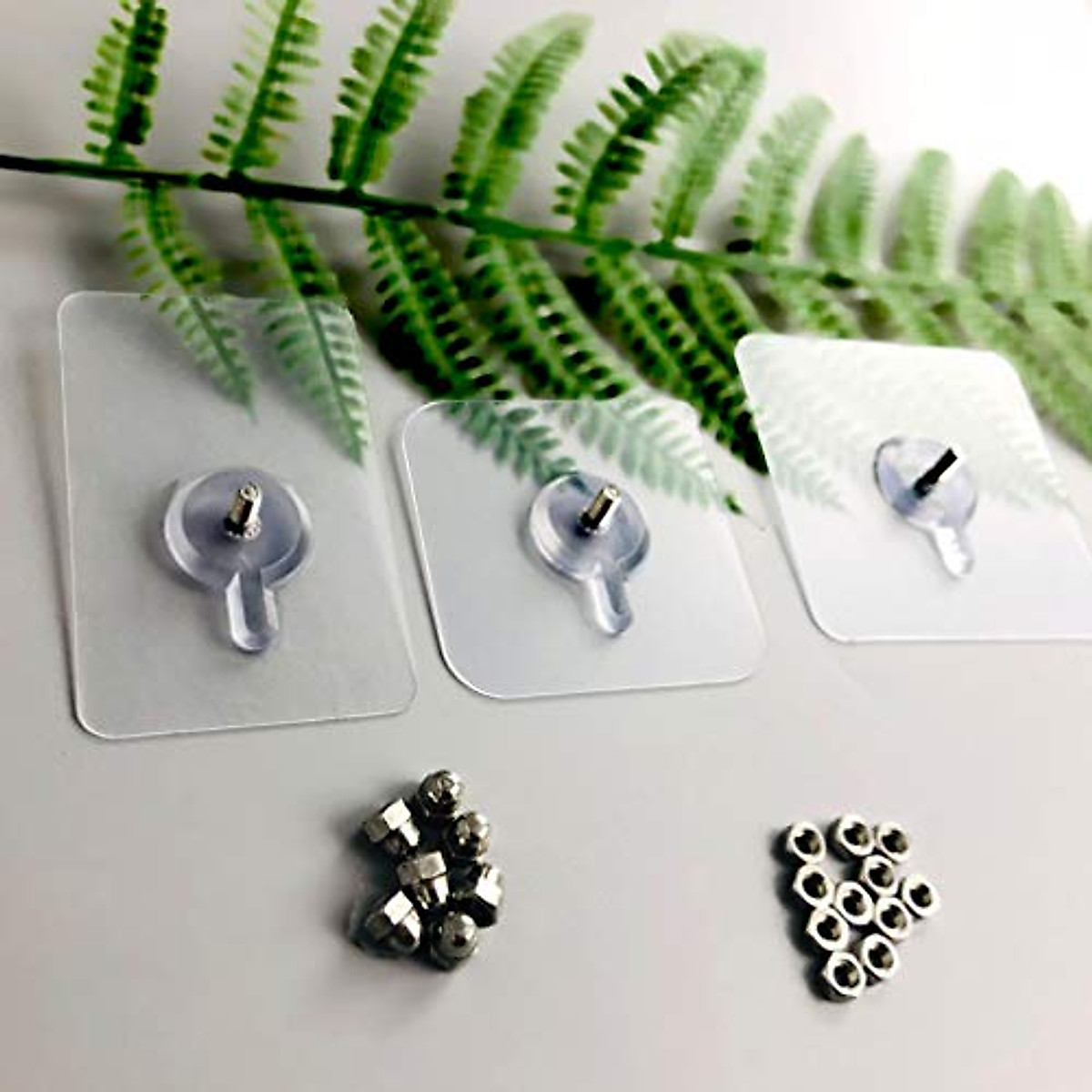 DOITOOL Self Adhesive Nails Wall Mount Non-Trace Screw Hook Stickers，10 Pcs Screw Free Stickers for Hanging Bathroom Kitchen Shower Room （16mm）