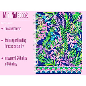 Lilly Pulitzer Hardcover Mini Spiral Notebook, 8.25" x 6.5" Small Journal with 160 College Ruled Pages, How You Like Me Prowl