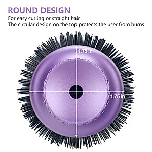 Hot Air Brush, Aima Beauty Salon One-Step Hair Dryer and Volumizer, 4-in-1 Hair Dryer Brush, Hair Styling Tools, Purple-Round