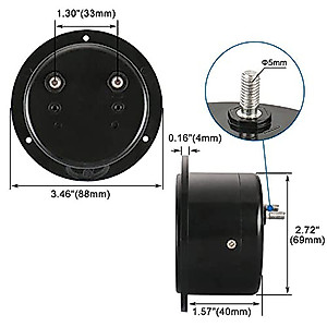 Baomain 65C5 Analogue Panel Meter Volt Voltage Gauge Analog Voltmeter DC 0-20 V