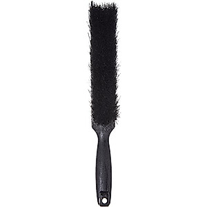 SPARTA Flo-Pac Counter Brush, Bench Brush, Dustpan Brush with Long Lasting for Counters, Floors, And Fireplace, 8 Inches, Black