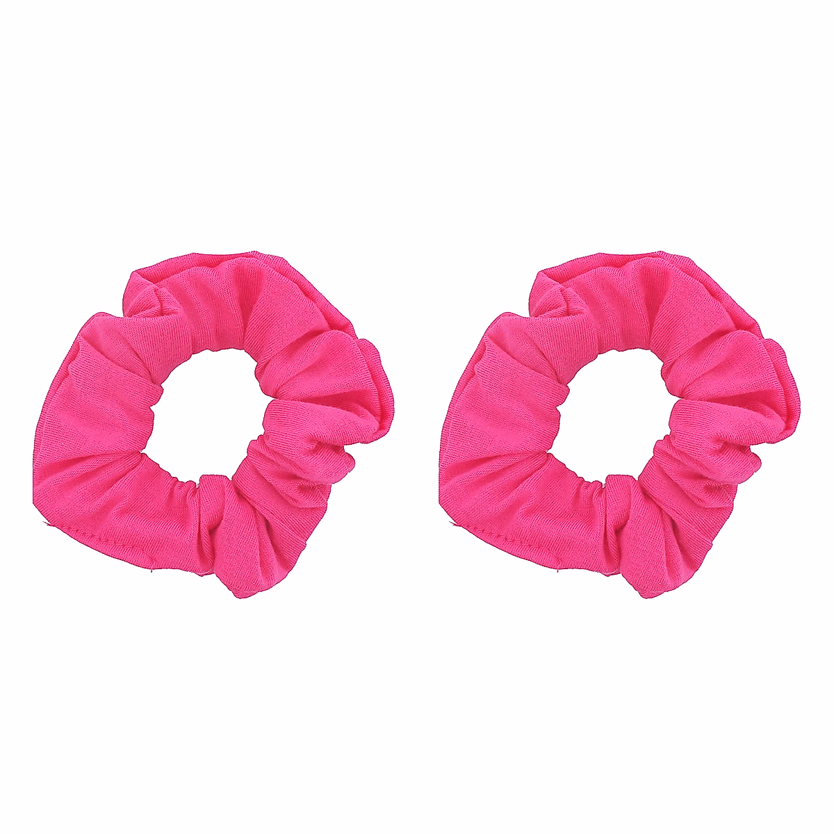 Set of 2 Solid Scrunchies (Hot Pink)