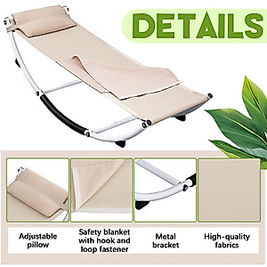 Yousoontic Kids Sensory Rocking Chair Sensory Rocker with Pillow and Blanket Outdoor Indoor Lounge Recliner Chair Gifts for Toddlers Baby Children ADHD Autism