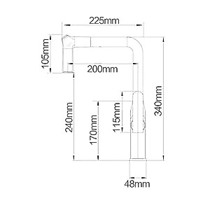 Kitchen Taps with Pull Out Spray Hot and Cold Kitchen Mixer Tap Pull Out Rotatable Kitchen Faucet 2 Spray Type Telescopic Kitchen Sink Tap-Chrome