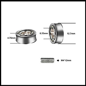 YOYO Replacement - 2 PCS Unresponsive Yoyo Bearing + 2 PCS Long Axle (12mm) + Yoyo Bearing Remover Tool