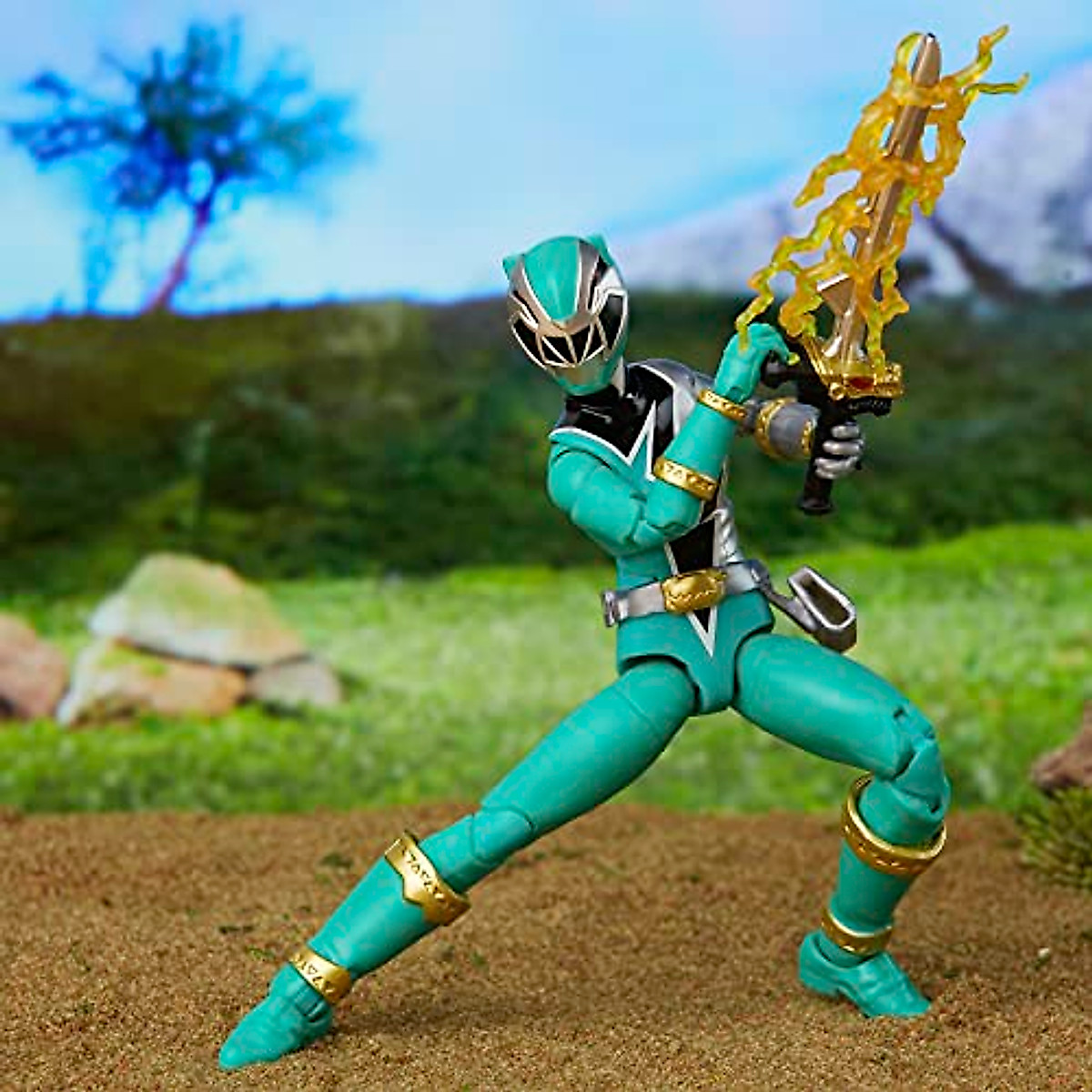 Power Rangers Lightning Collection Dino Fury Green Ranger 6-inch Scale Action Figure, Toys and Action Figures for Kids Ages 4 and Up