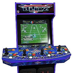 Arcade1Up NFL Blitz Legends Arcade Machine - 4 Player, 5-foot tall full-size stand-up game for home with WiFi for online multiplayer, leaderboards, and a light-up marquee