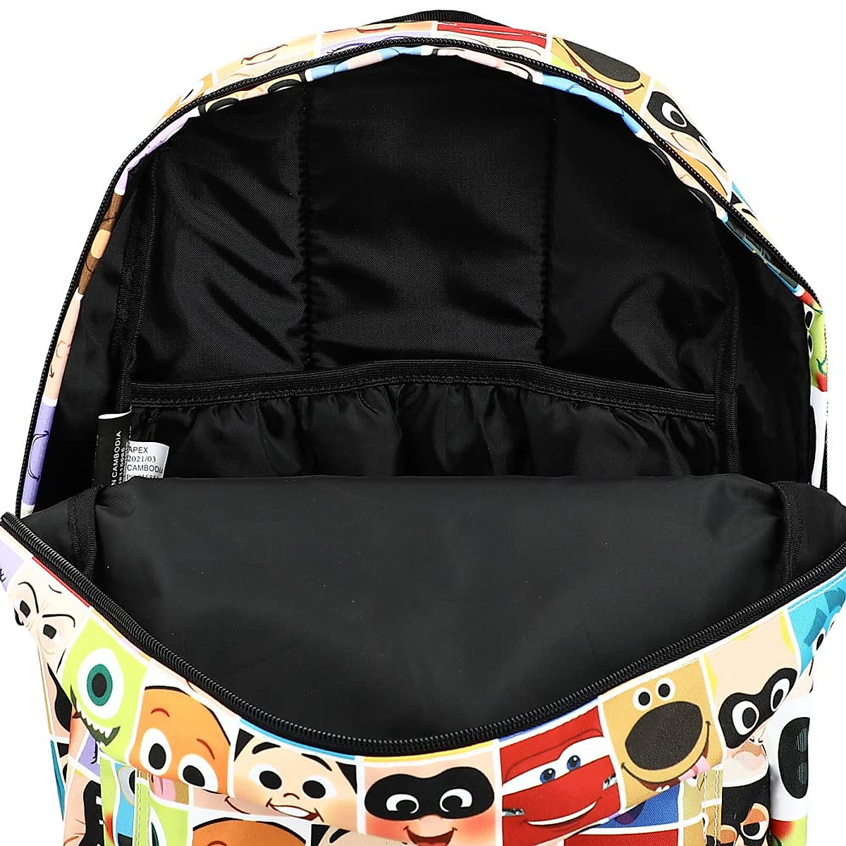 Pixar Animated Movie Characters Tile Print Sublimated Laptop Backpack