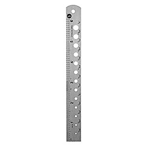 SE 6� Stainless Steel Ruler in SAE and Metric with Drill Gauge - 9263SR
