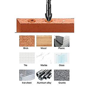 Masonry Concrete Drill Bit Set, Lytool 10Pcs Ceramic Tile Bits for Drill, Carbide Tip Hex Shank Bit for Brick, Tile, Wood, Glass, Plastic, Wall Mirror, Paver on Concrete or Brick Wall, 1/8" to 1/2"