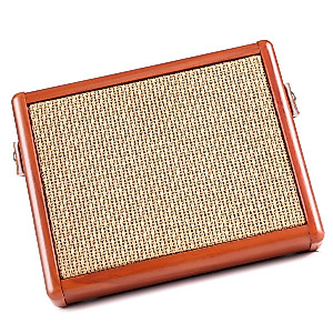 summina 15W Portable Acoustic Guitar Amplifier Amp BT Speaker with Microphone Input Supports Volume Bass Treble Control Reverb Effect Built-in Rechargeable Battery