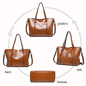 Pahajim Womens PU Leather Purses and Handbags Top Handle Satchel Bags Tote Bags Tote Purses for Women