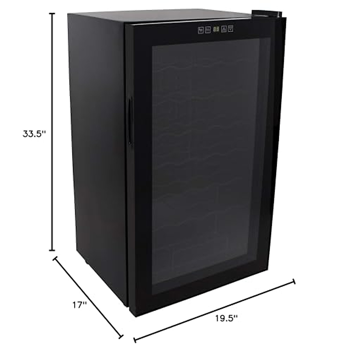 Magic Cool MCWC34SI Wine Cooler Refrigerator, 34-Bottle, Metallic