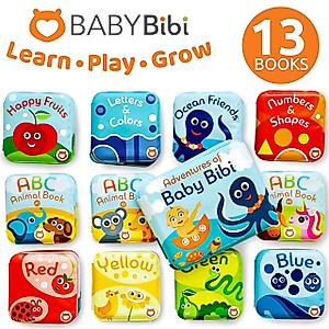 Baby Bath Books Mega Set (Pack of 13 Books) - Educational Waterproof Baby Bathtime Plastic Books for Bath Tub with Animals, Colors, Numbers and ABC Letters - Learning Toy Books for Babies and Toddlers