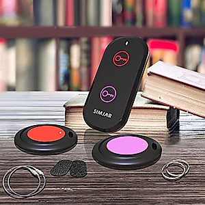 Basic Key Finder with 2 Receivers & 1 Remote, Simjar Wireless Remote Control RF Key Finder Locator Tracker for Keys Wallet Phone Luggage