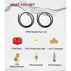 HND1.2CD Dual System Extended Run Generator Fuel Kit for Honda EU1000i, EU2000i, EU2200i, Polaris P1000i, Champion 2000, Generac and Kipor Generators (Without Fuel Tank)