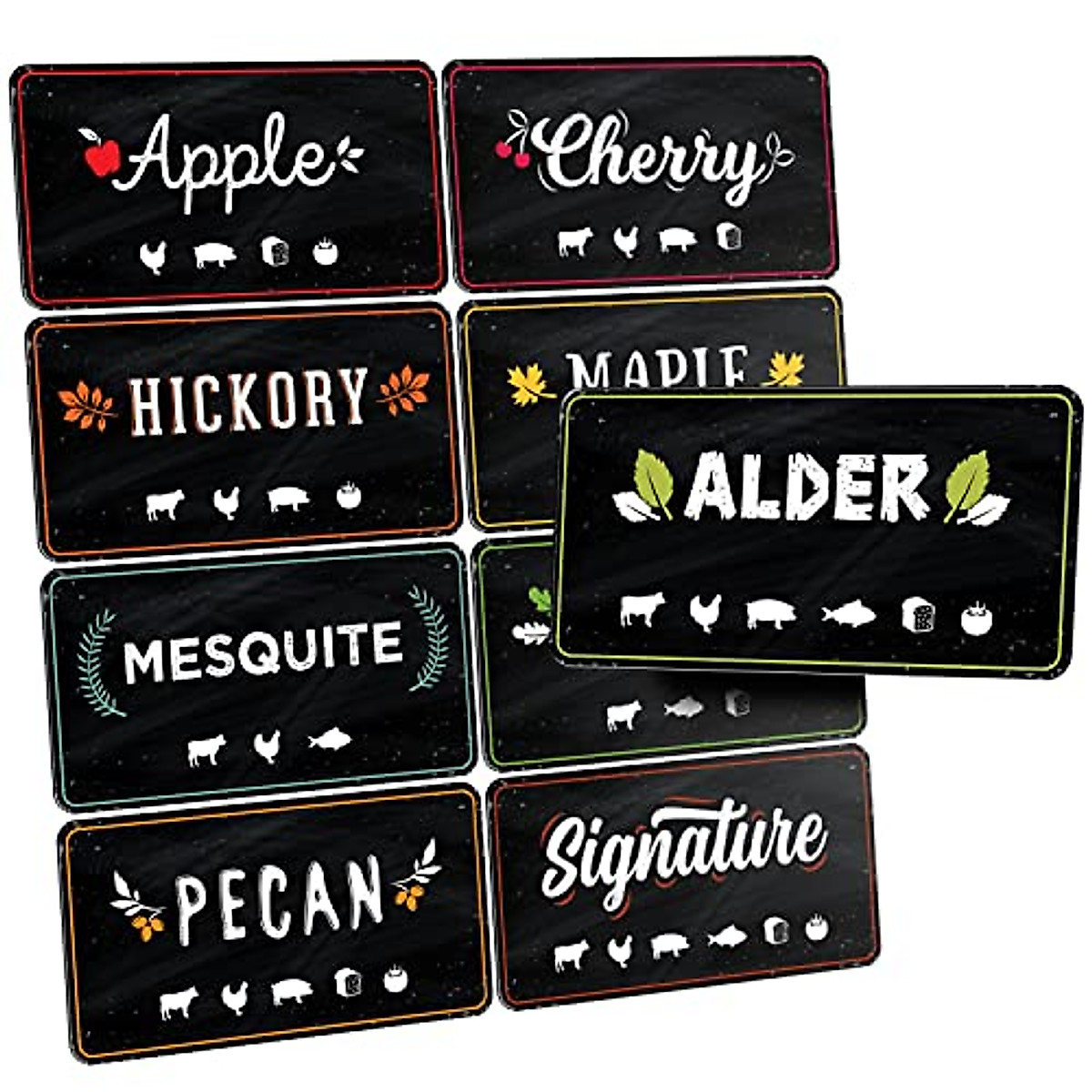 Meat Smoking Magnets - Meat Temparature Guide & Pellet Hopper Labels Make the Perfect Bundle for BBQ any day of the week.