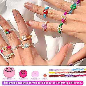 25,000pcs Glass Beads Clay Beads for Jewelry Making Kit, Preppy Bracelet Flat Beads with Smiley Face Bead Letter Beads Charms Pendants, Heishi Beading Supplies for Girls Handmade Gift