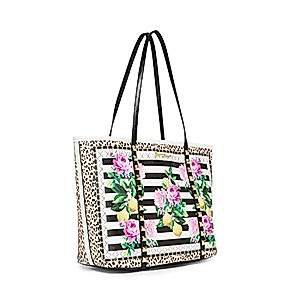 Betsey Johnson Amazing Tote Bag, Black/White