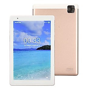 8.1 Inch Tablet, Android 10 Tablet, 5G WiFi Tablet, 4GB RAM 64GB ROM, Dual Camera, Dual Sim Dual Standby, Can be Used for Children to Learn to Read Catch up on Drama, Etc (US Plug)