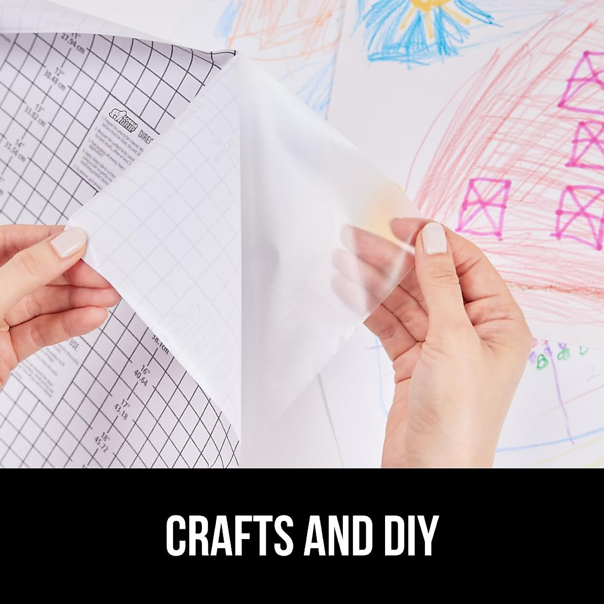 Gorilla Grip Peel and Stick Adhesive Removable Liner for Books, Drawers, Shelves and Crafts, Easy Install Kitchen Decor Paper, Contact Liners Cover Book, Drawer, 11.8 in x 20 FT Roll, Clear Matte